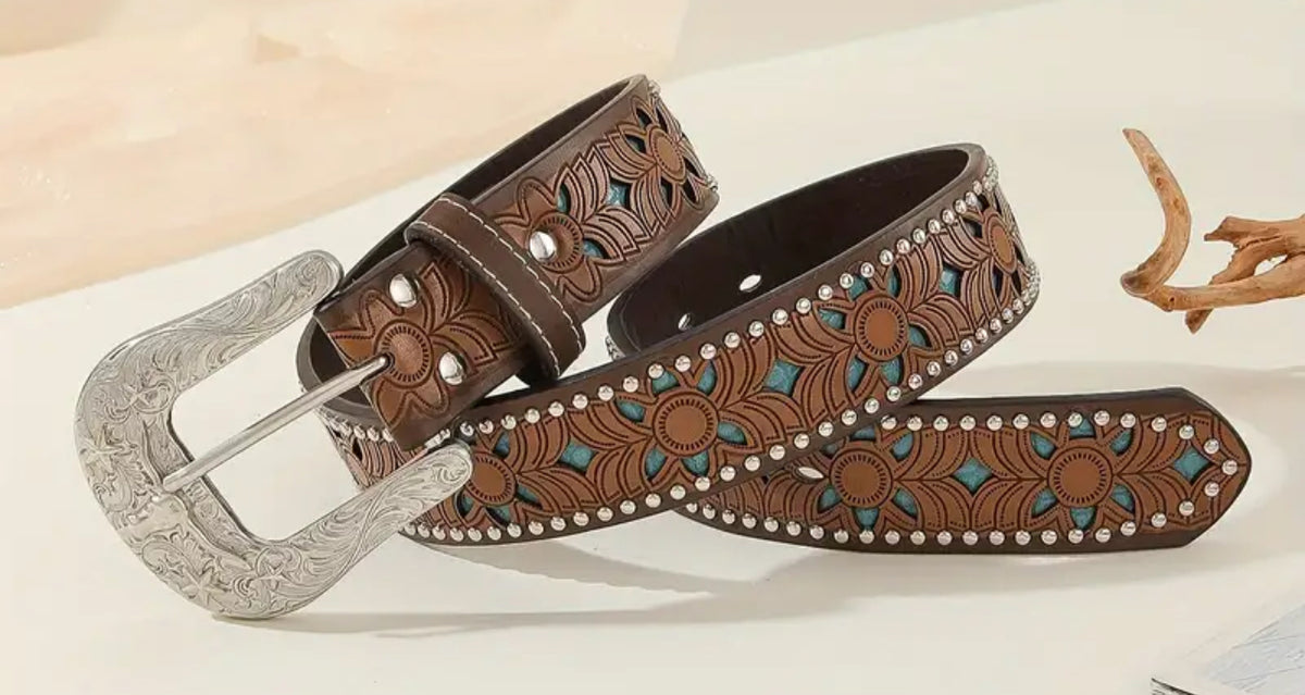 Boho brown leather belt – Homeward Bound Gulf Country
